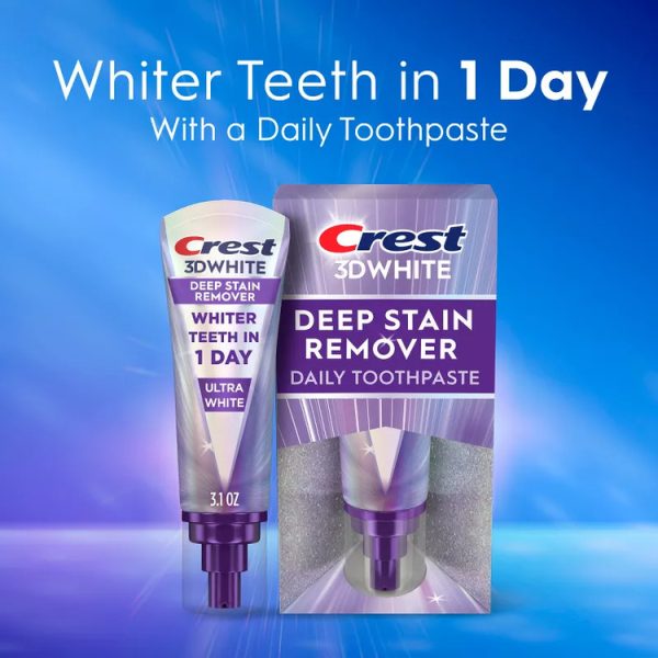 Crest 3D White Deep Stain Remover Daily Toothpaste Ultra White
